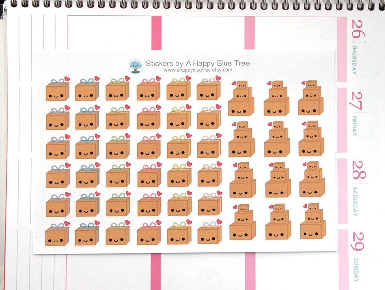 Happy Package Reminder Tracker Cute Kawaii Planner Stickers - Etsy