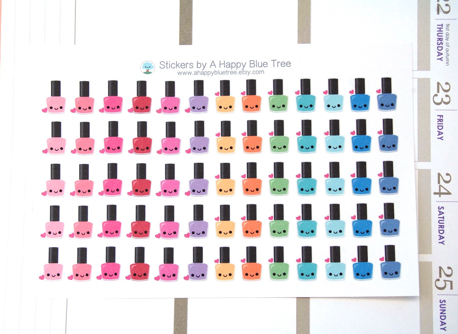 Happy Nail Polish Manicure Pedicure Reminder Erin Condren Life Planner ...