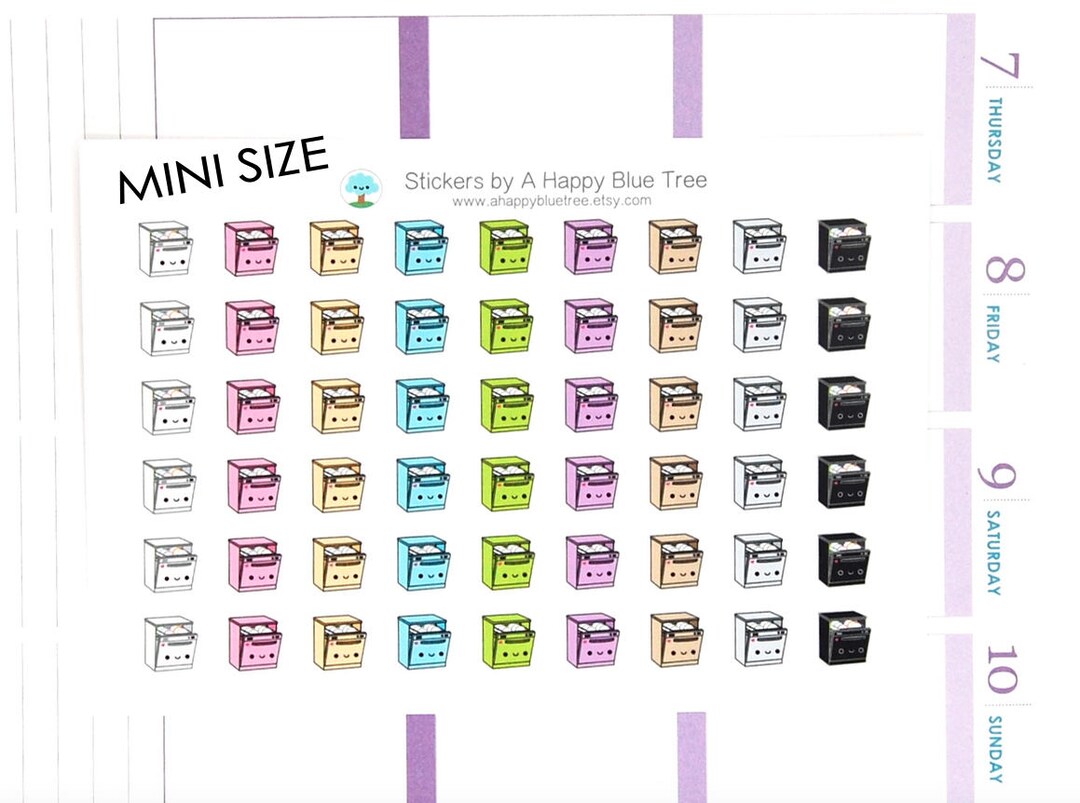 MINI Happy Dishwasher Clean Dishes Tracker Reminder Cute Kawaii Planner Stickers Erin Condren ...