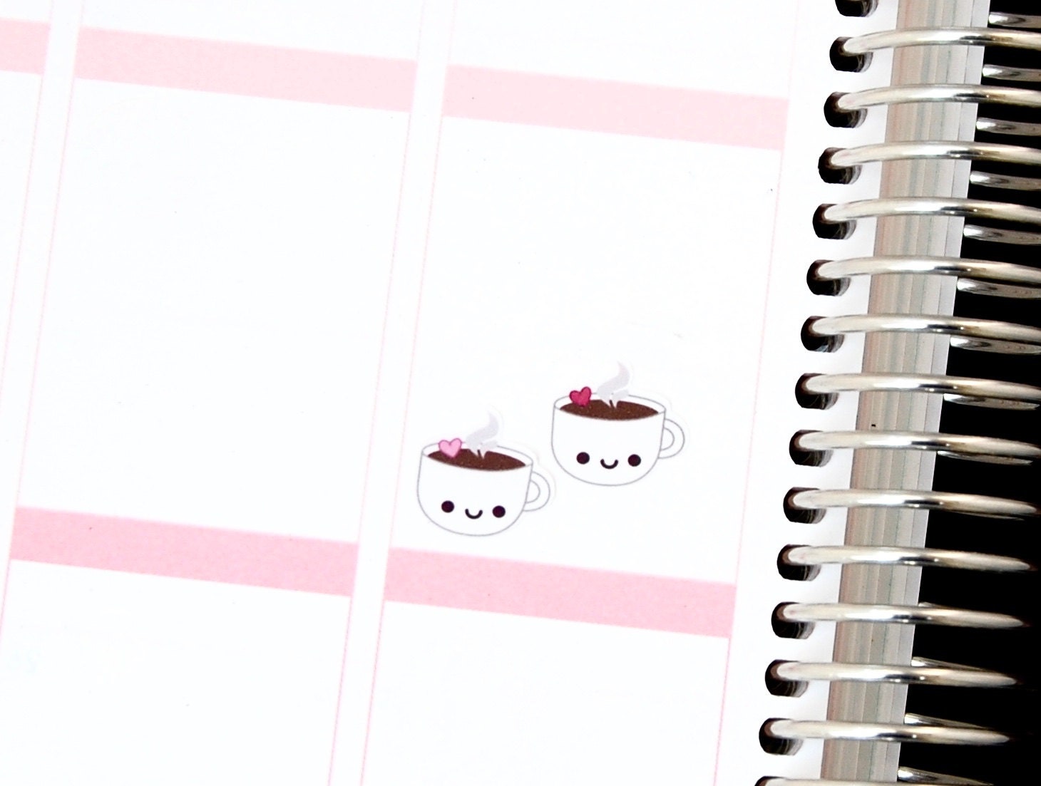 Happy Coffee Cup Tracker Reminder Cute Kawaii Planner Stickers Erin ...