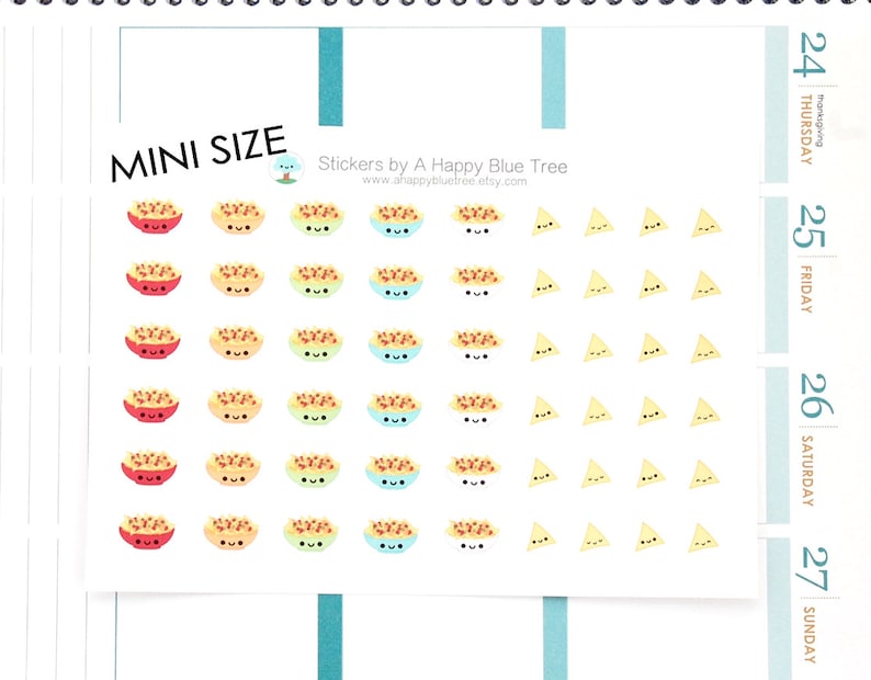 MINI Happy Nachos Tracker Reminder Kawaii Stickers Erin Condren Planner ...