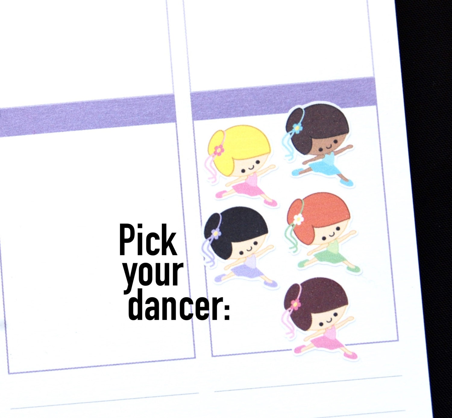 Happy Dancer Girl Reminder Cute Kawaii Planner Stickers Erin - Etsy