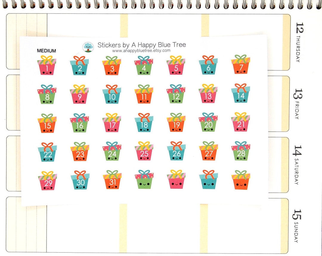 Happy Present Date Dots Covers MEDIUM Size Erin Condren Life Planner ...