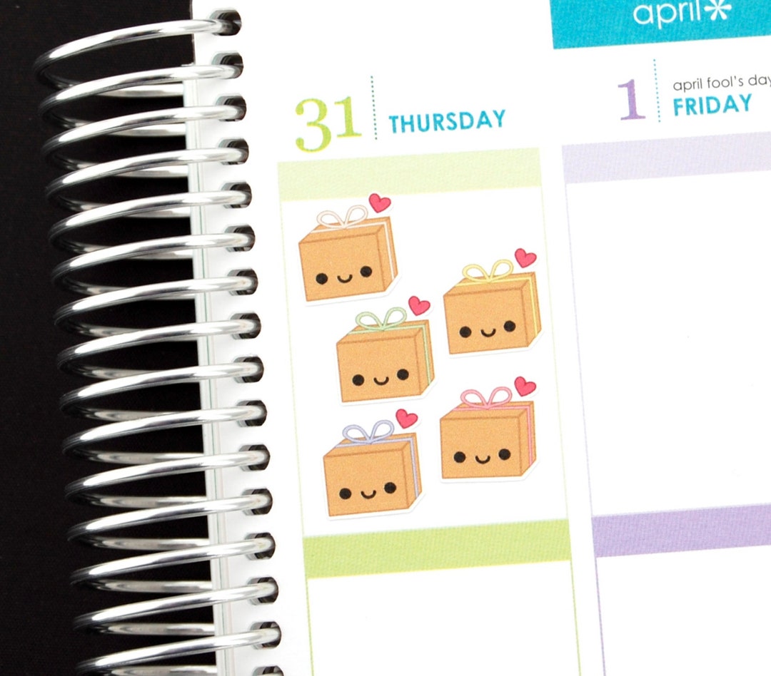 Happy Package Reminder Tracker Cute Kawaii Planner Stickers Erin ...