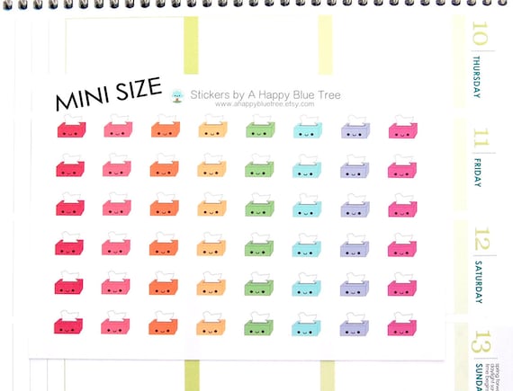 MINI Happy or Sad Tissue Box Reminder Cute Kawaii Personal - Etsy