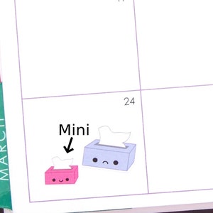 MINI Happy (or Sad) Tissue Box Reminder Cute Kawaii Personal Planner ...