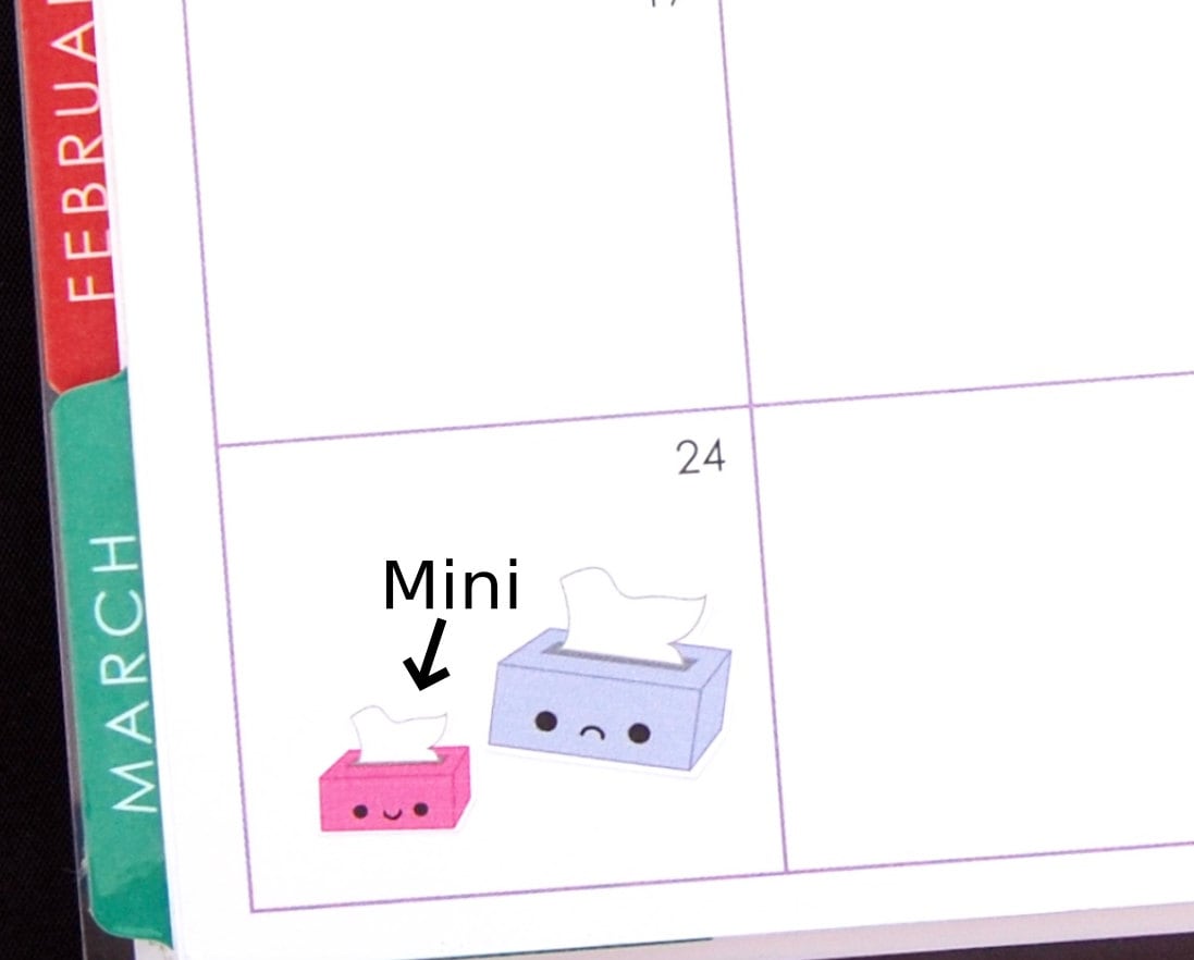 MINI Happy or Sad Tissue Box Reminder Cute Kawaii Personal - Etsy