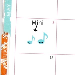 Happy MINI Music Note Tracker Reminder Kawaii Stickers Erin Condren ...