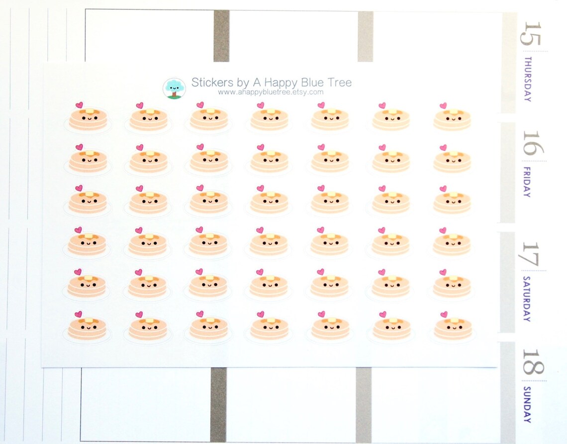 Happy Pancakes Breakfast Reminder Tracker Erin Condren Life | Etsy