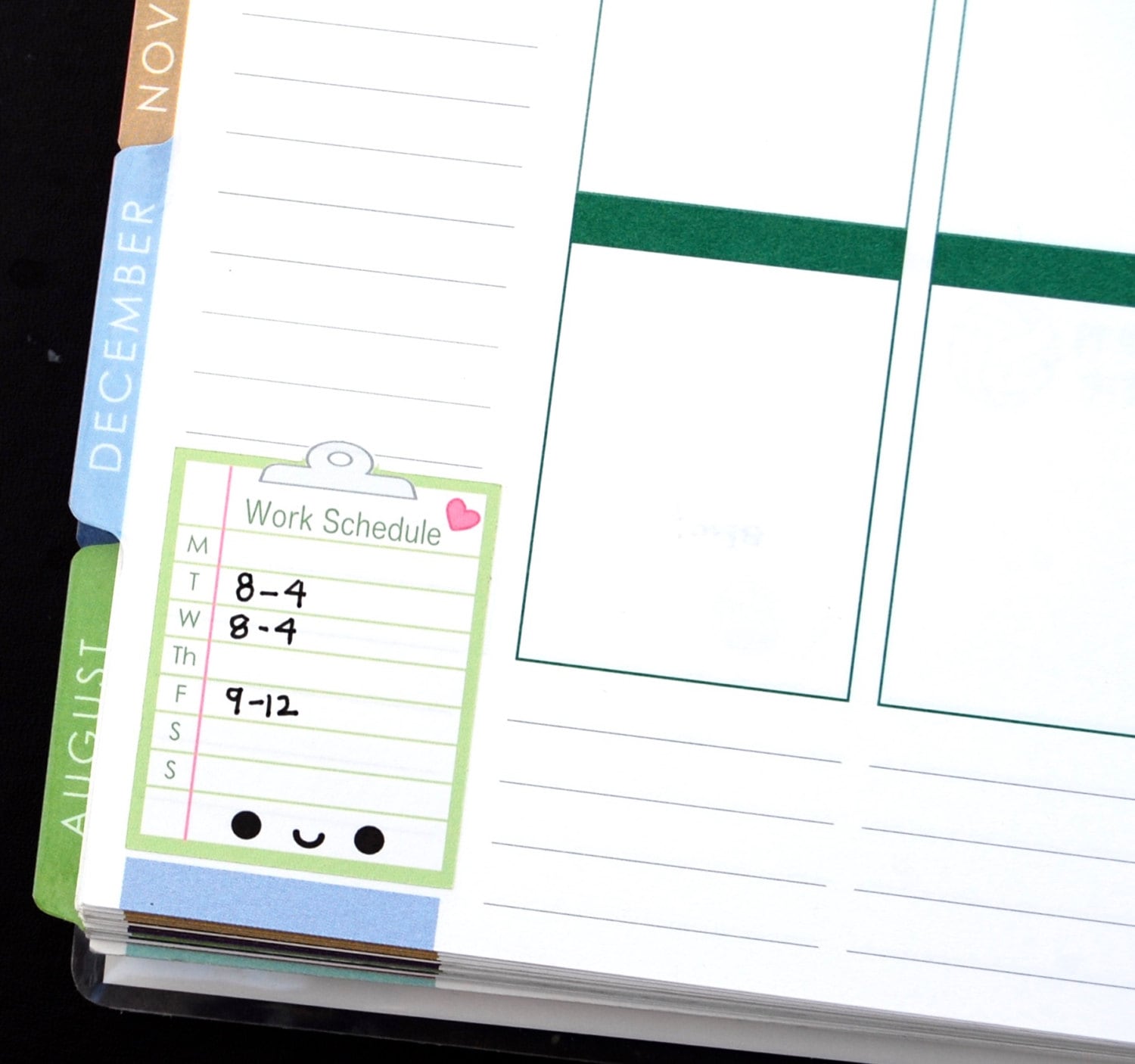 Happy Work Schedule Clipboard Full Box Reminder Kawaii Stickers ...