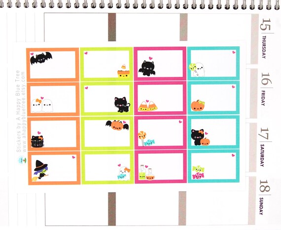 Colorful Half Box with a Heart Stickers Erin Condren Planner ECLP ...