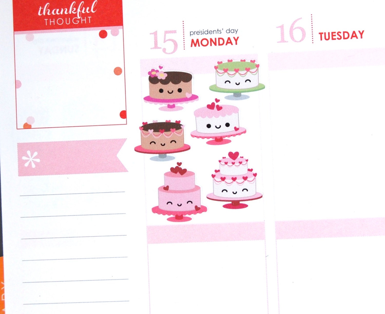 Happy Celebration Cakes Tracker Reminder Erin Condren Life - Etsy