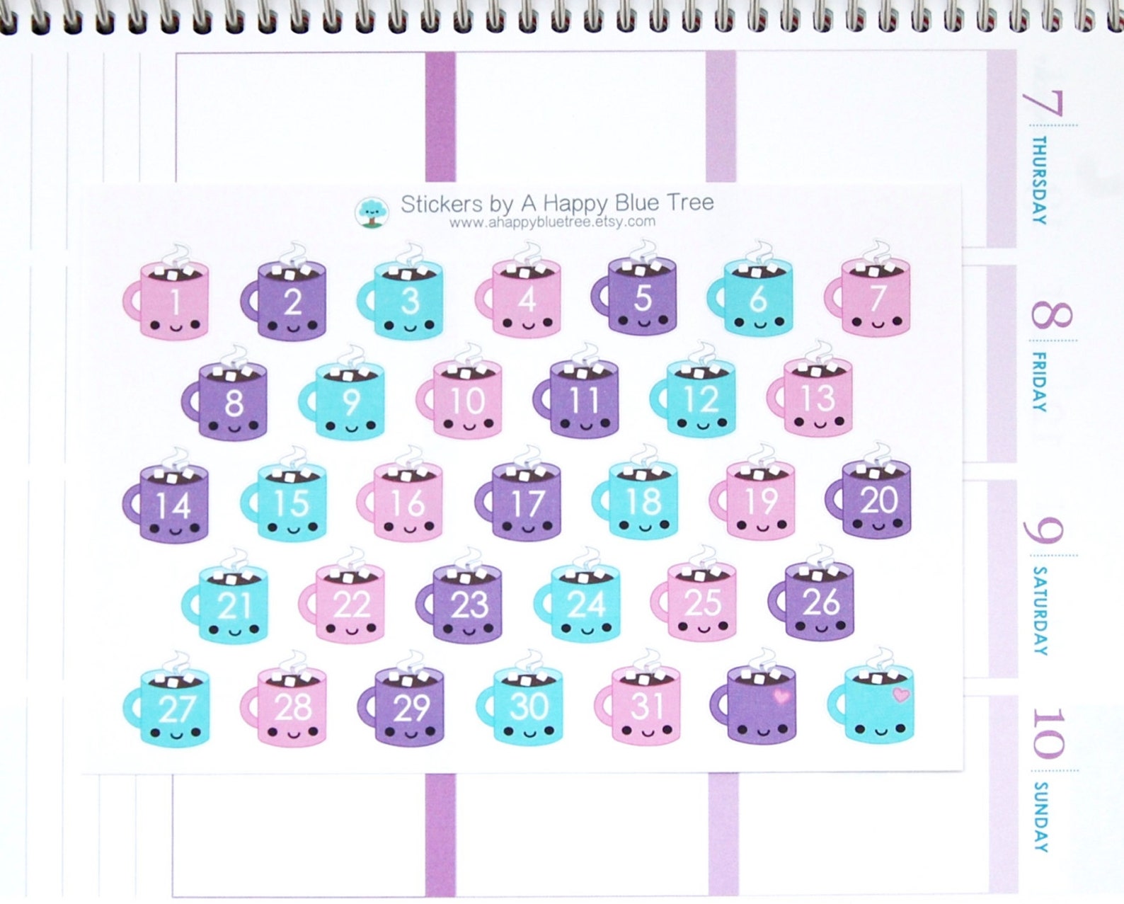 Happy Hot Chocolate Date Dots Covers Vertical or Horizontal - Etsy