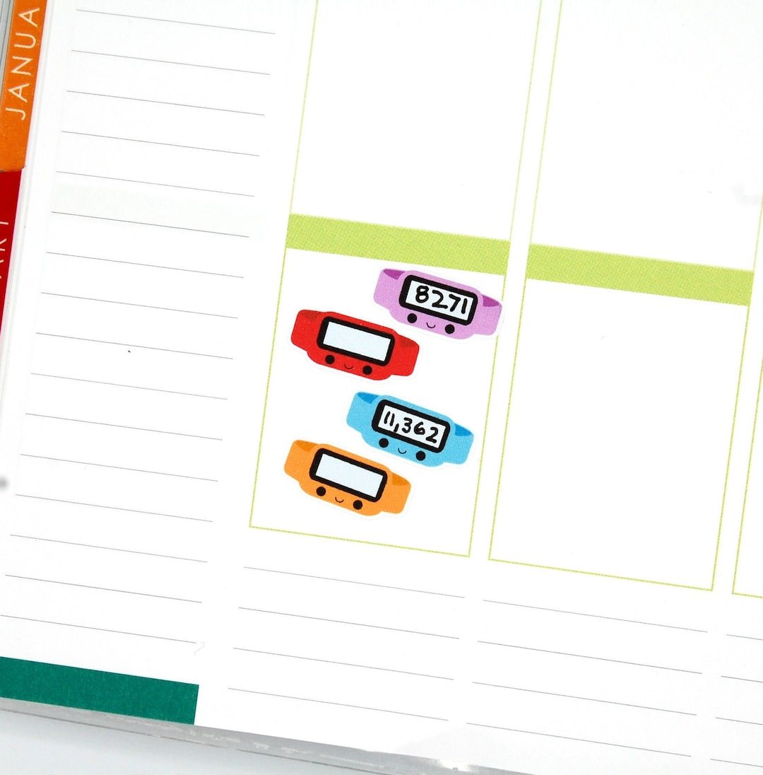 Happy Step Counter Write-in Pedometer Tracker Reminder Stickers Erin ...