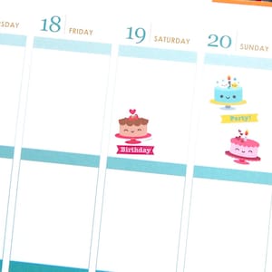 Happy Birthday Cake Reminder Cute Kawaii Planner Stickers for Erin ...