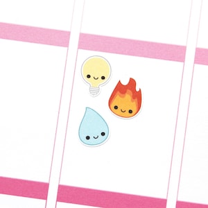 Happy Utilities Monthly Reminder Tracker Cute Kawaii Planner Stickers ...
