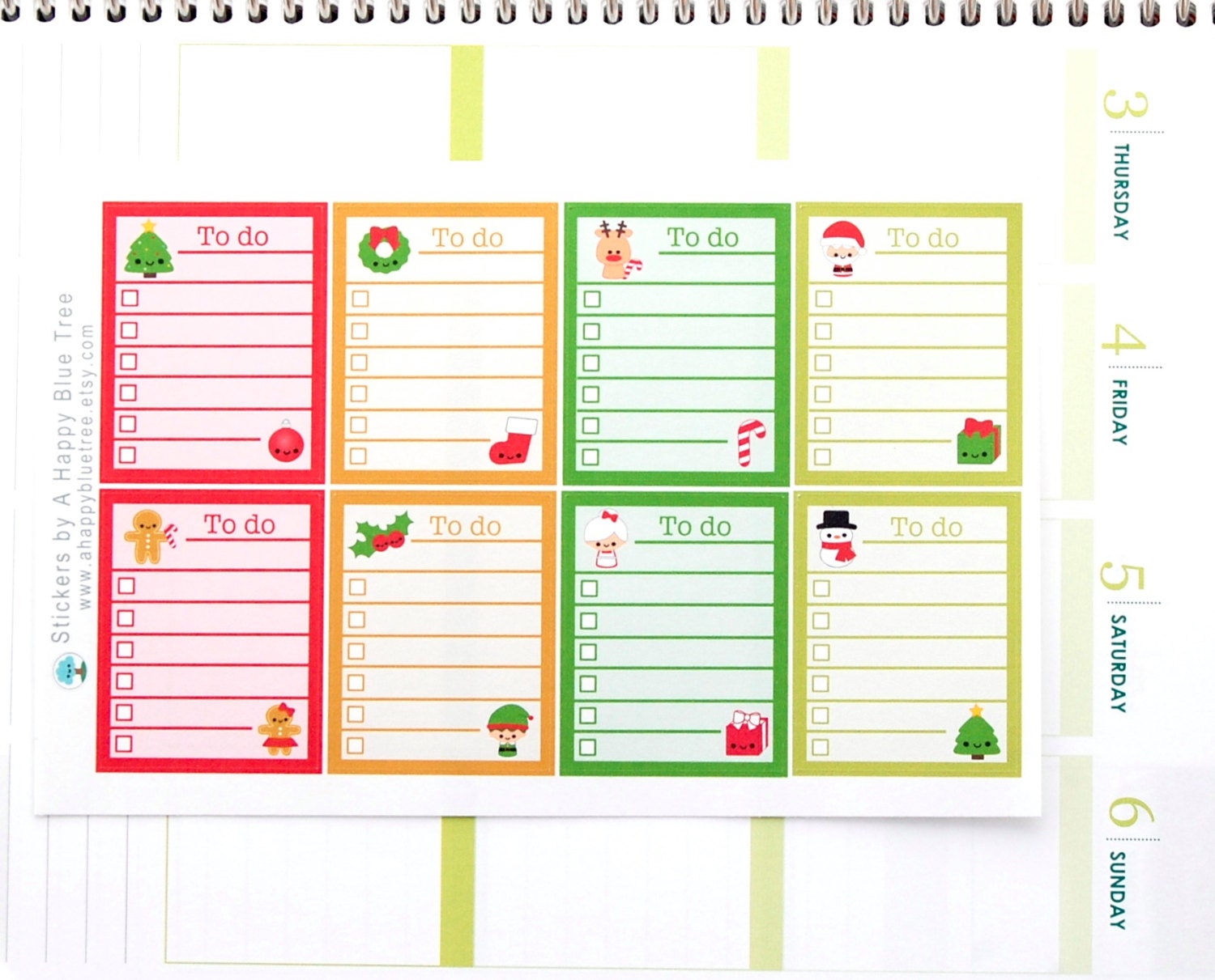 Merry Christmas to Do List Full Box Stickers Erin Condren Life Planner ...