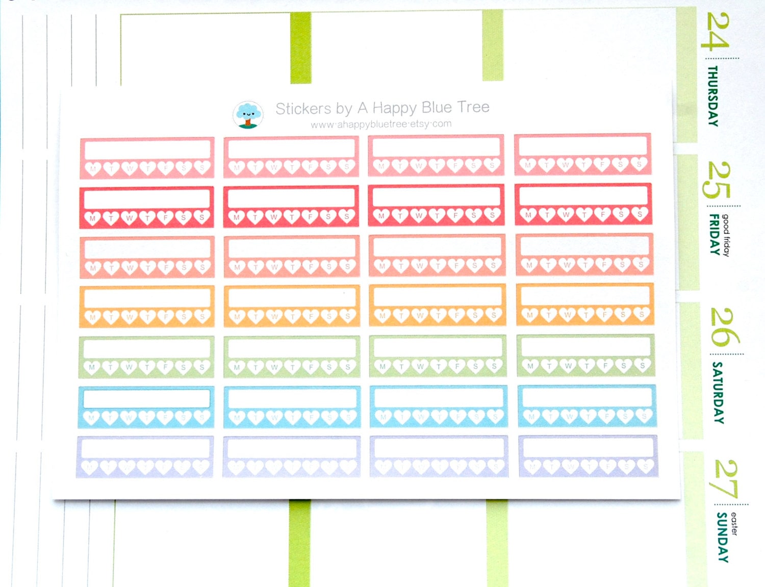 Colorful Weekly Reminder Tracker (pastel) Erin Condren Life Planner ...