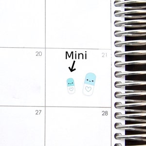 MINI Happy Pills Medicine Reminder Tracker Cute Kawaii Planner Stickers ...