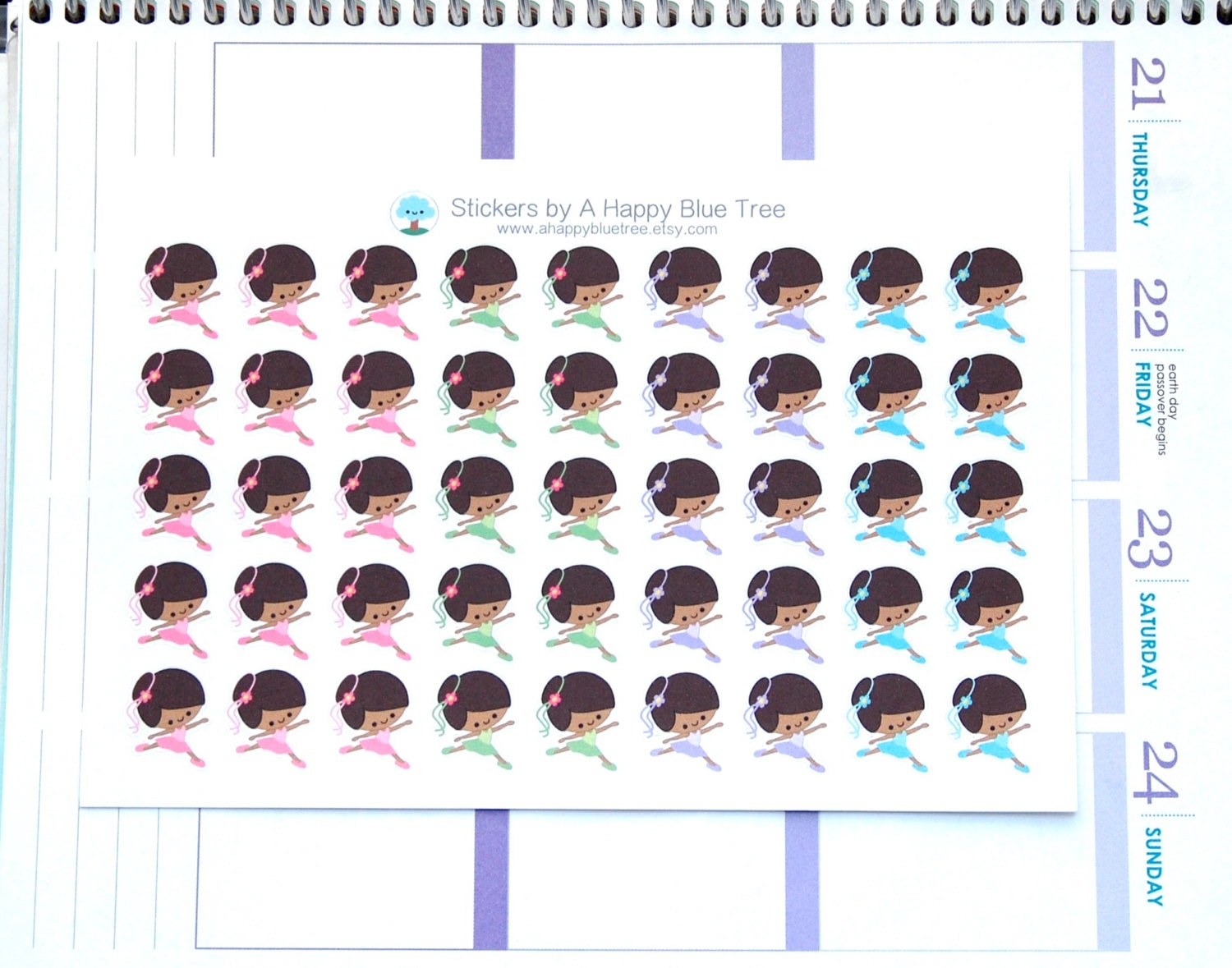 Happy Dancer Girl Reminder Cute Kawaii Planner Stickers Erin | Etsy