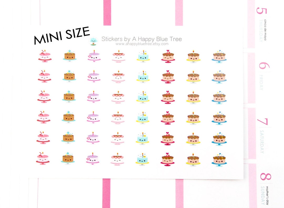 MINI Happy Party Cakes Tracker Reminder Erin Condren Life Planner ...