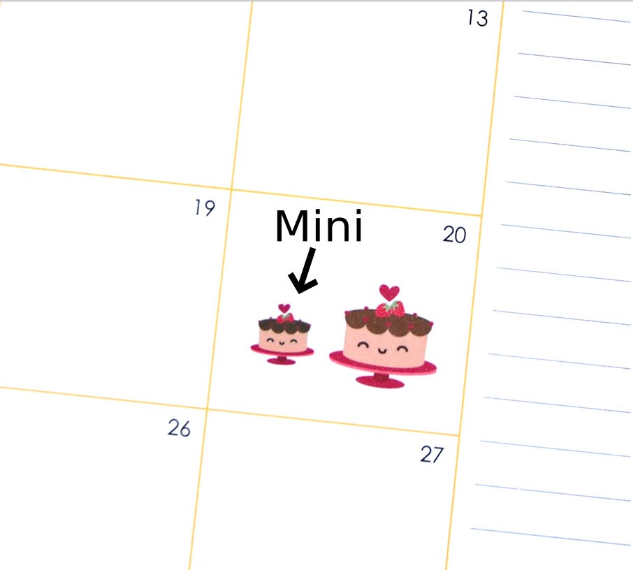 MINI Happy Party Cakes Tracker Reminder Erin Condren Life - Etsy