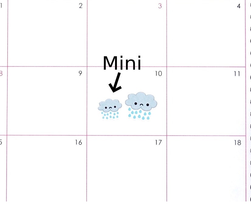 MINI Happy and Sad Weather Tracker Reminder Cute Kawaii Personal ...