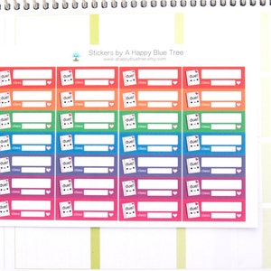 Happy School Assignment Due Reminder Label Cute Kawaii Vertical Erin ...