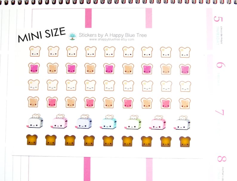 MINI Happy Toast Toaster Breakfast Reminder Tracker Erin | Etsy