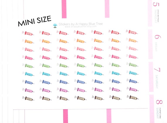 Happy syringe sticker Scrapbooking Stickers Paper, Party & Kids etna.com.pe