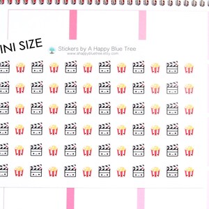 MINI Happy Movie Popcorn Tracker Reminder Cute Kawaii Planner Stickers ...
