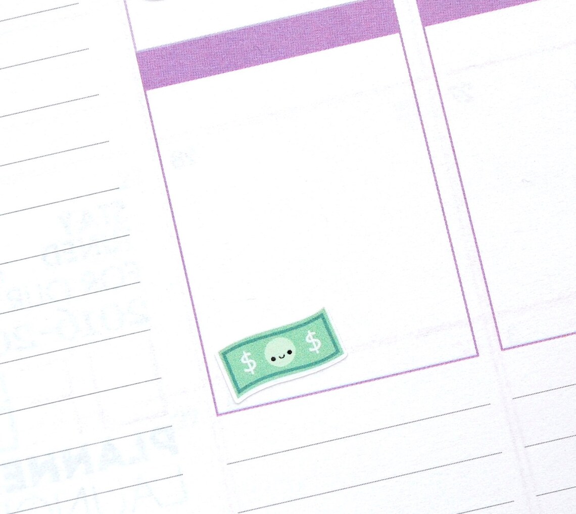 Happy Money Payday Tracker Reminder Cute Kawaii Planner Stickers Erin ...