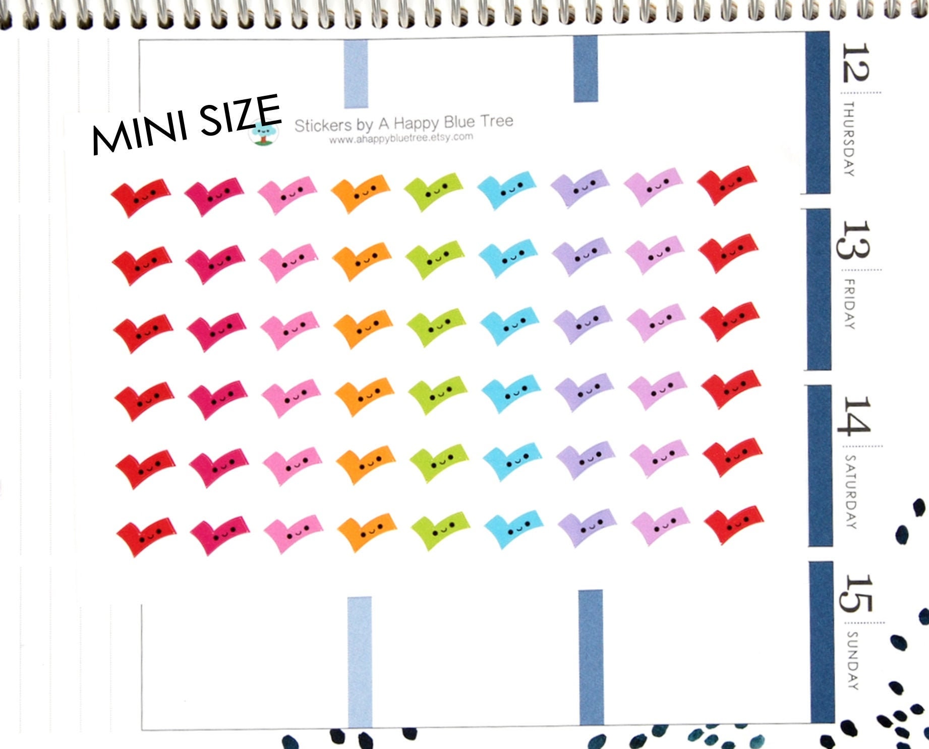 MINI Happy Checkmark Themed Stickers for Erin Condren Life Planner ECLP ...