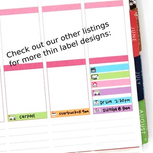 Happy TV Television THIN Label Tracker Reminder Cute Kawaii Planner ...