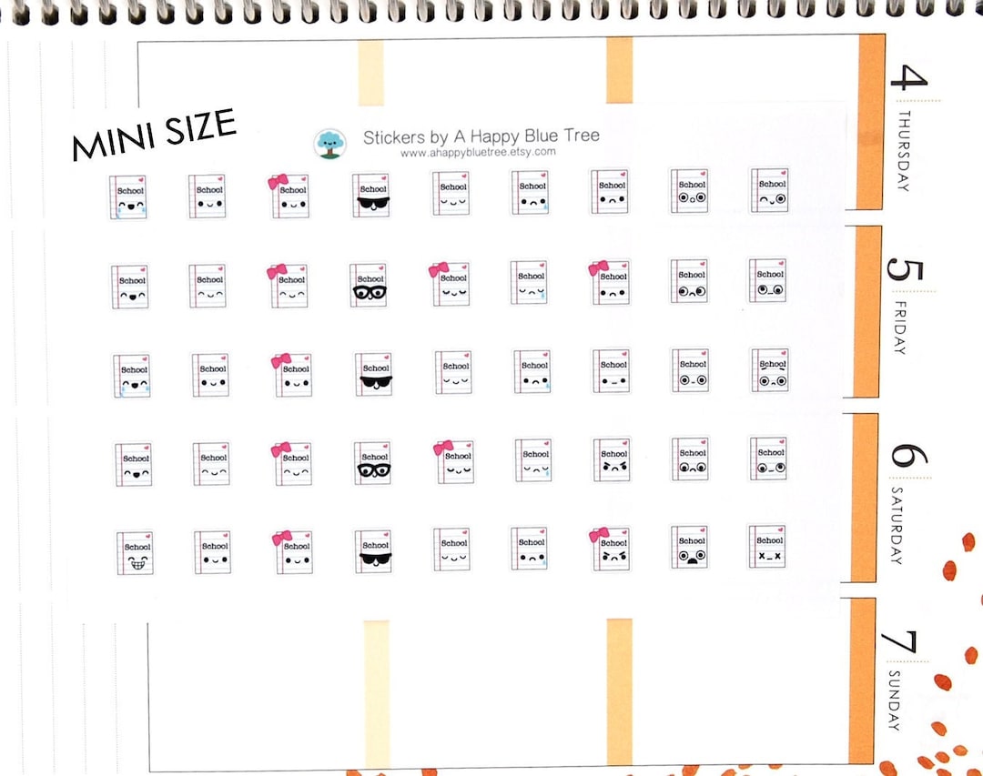 MINI Happy School EMOTIONS Themed Stickers for Erin Condren Life ...