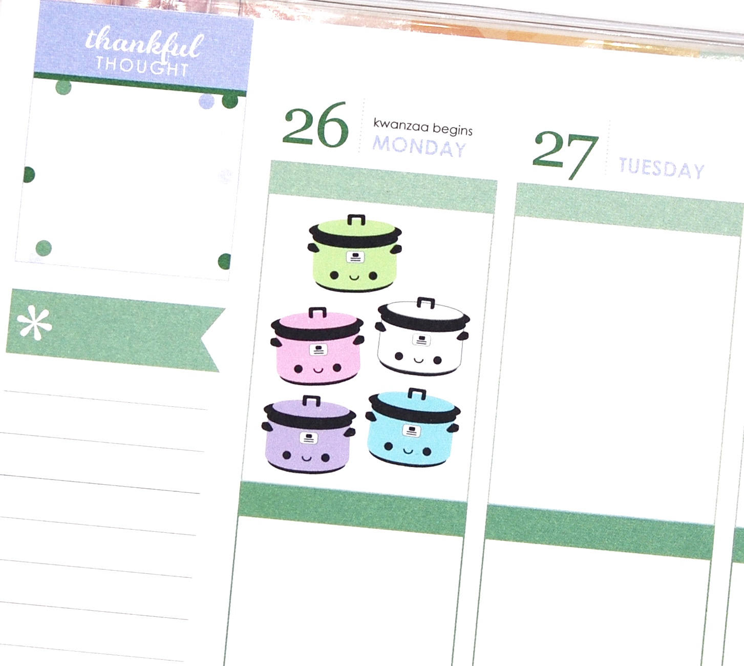 Happy Slow Cooker Tracker Reminder Cute Kawaii Personal Planner ...