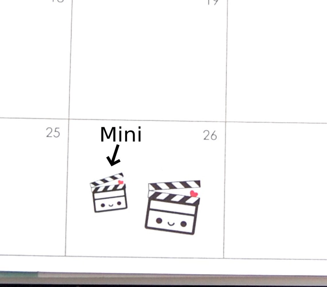 MINI Happy Movie Popcorn Tracker Reminder Cute Kawaii Planner Stickers ...