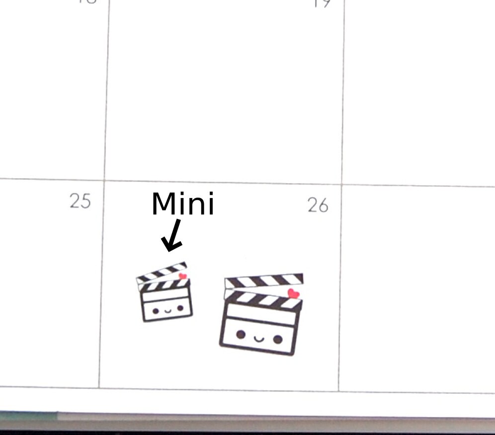 MINI Happy Movie Popcorn Tracker Reminder Cute Kawaii Planner | Etsy