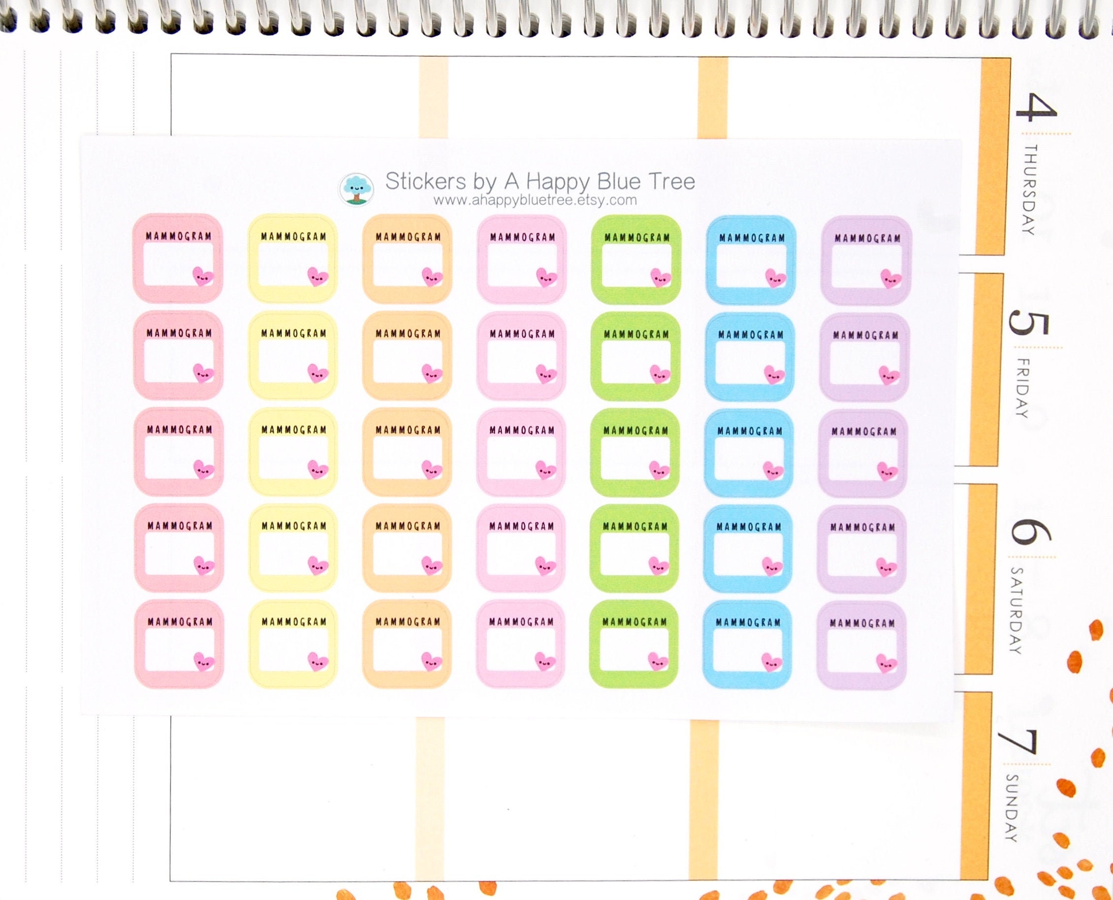 Happy Mammogram Doctor Appointment Write in Reminder Tracker - Etsy