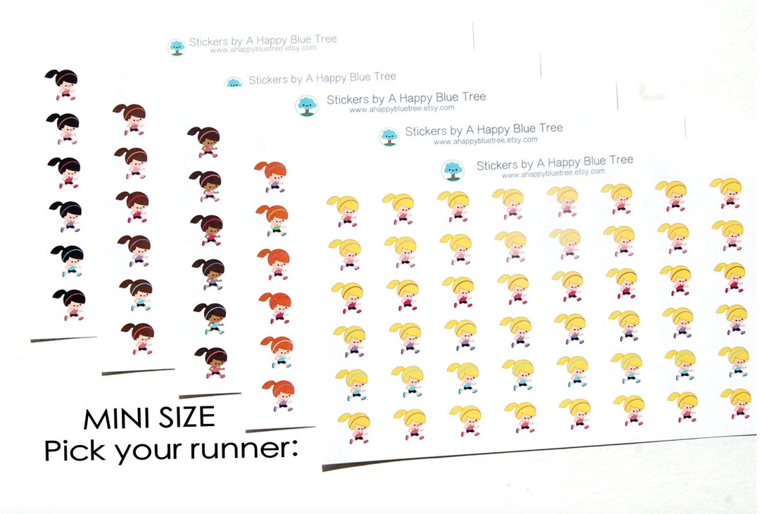MINI Happy Runner Girl Reminder Cute Kawaii Planner Stickers Erin ...