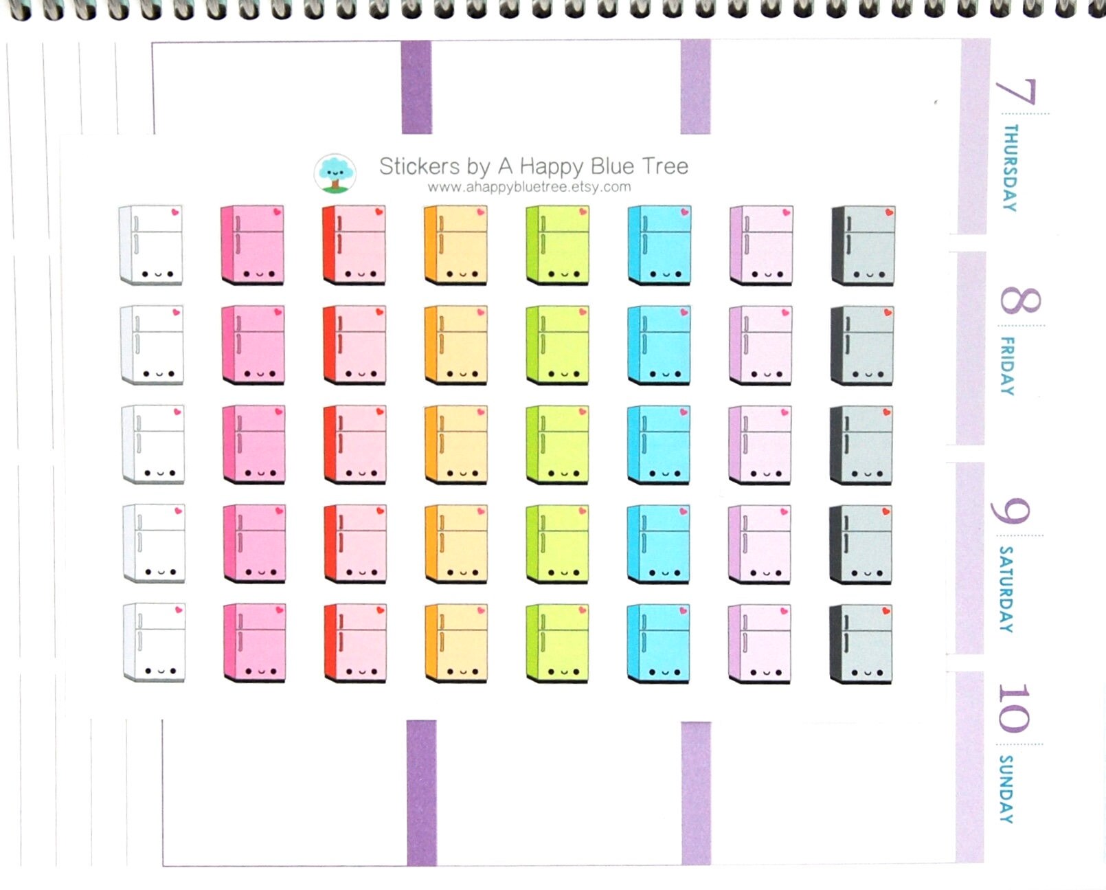 Happy Refrigerator Tracker Reminder Cute Kawaii Planner | Etsy