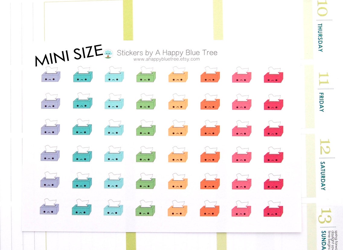 MINI Happy or Sad Tissue Box Reminder Cute Kawaii Personal - Etsy