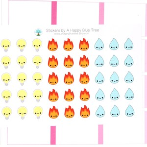 Happy Utilities Monthly Reminder Tracker Cute Kawaii Planner Stickers ...