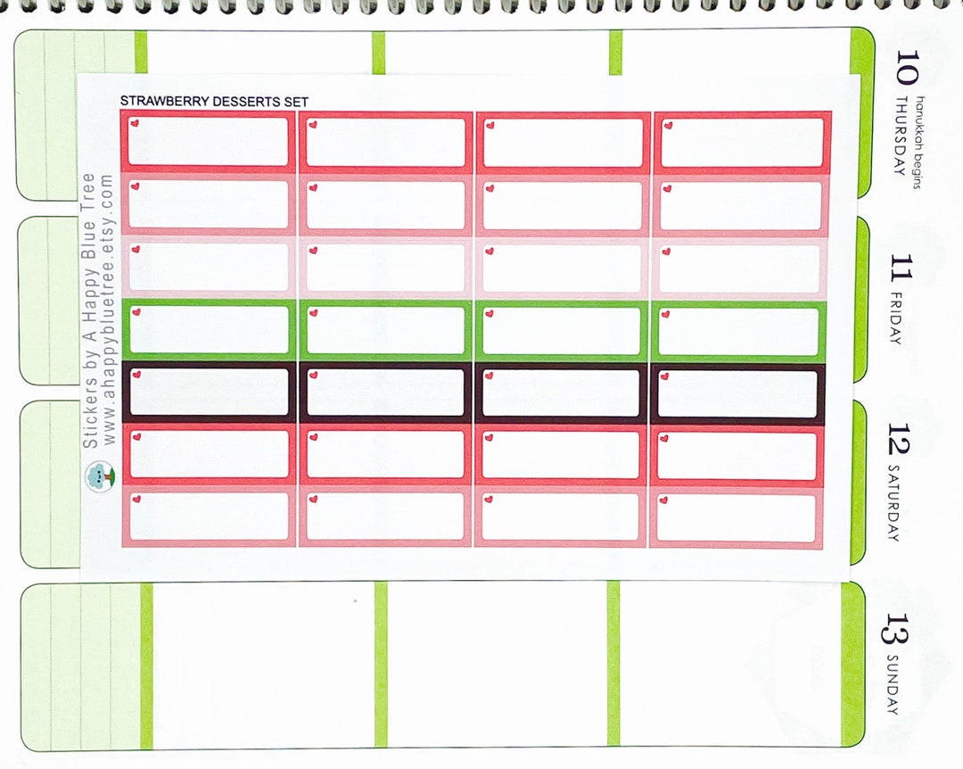 Colorful Labels With a Heart (strawberry Desserts Kit Colors) Stickers ...