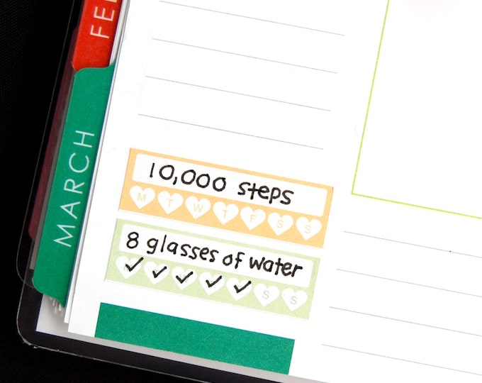 Happy Flower Weekly Habit Reminder Tracker Stickers Erin - Etsy