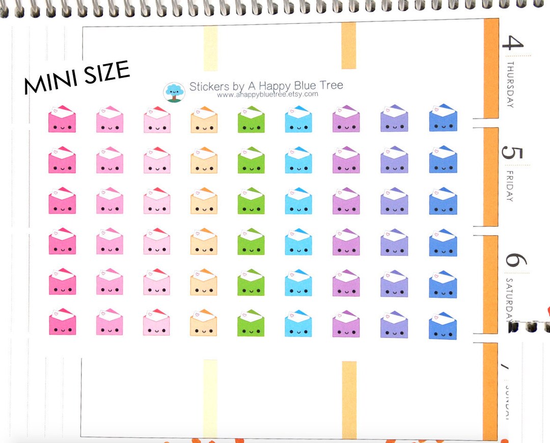 Happy MINI Letter Pen Pal/thank You Notes Reminder Tracker Cute Kawaii ...