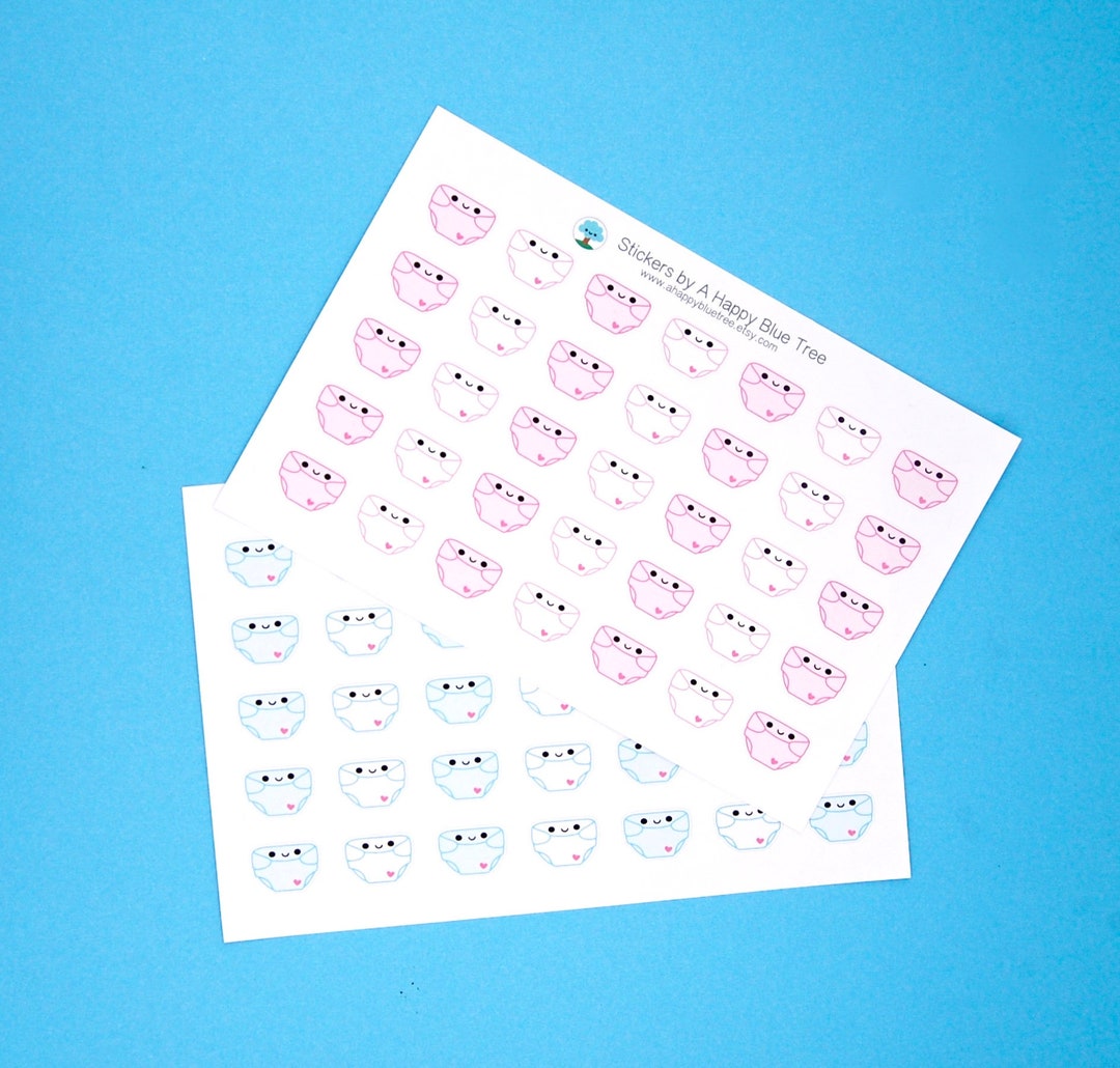 Happy Baby Diaper Reminder Tracker Cute Kawaii Planner Stickers Erin ...