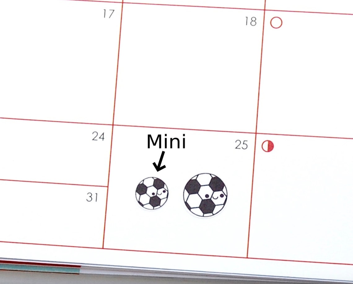 MINI Happy Soccer Ball Game Practice Reminder Kawaii Stickers Erin ...