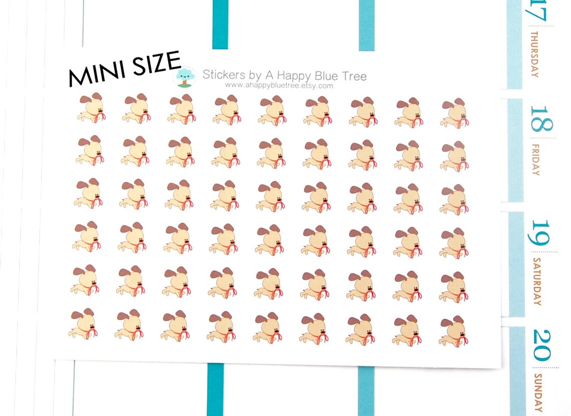 MINI Walk Your Happy Dog Reminder Kawaii Stickers Erin Condren Planner ...