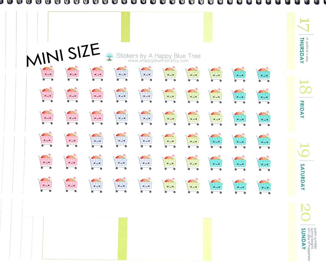 MINI Happy Shopping Cart Grocery Reminder Kawaii Personal Planner ...
